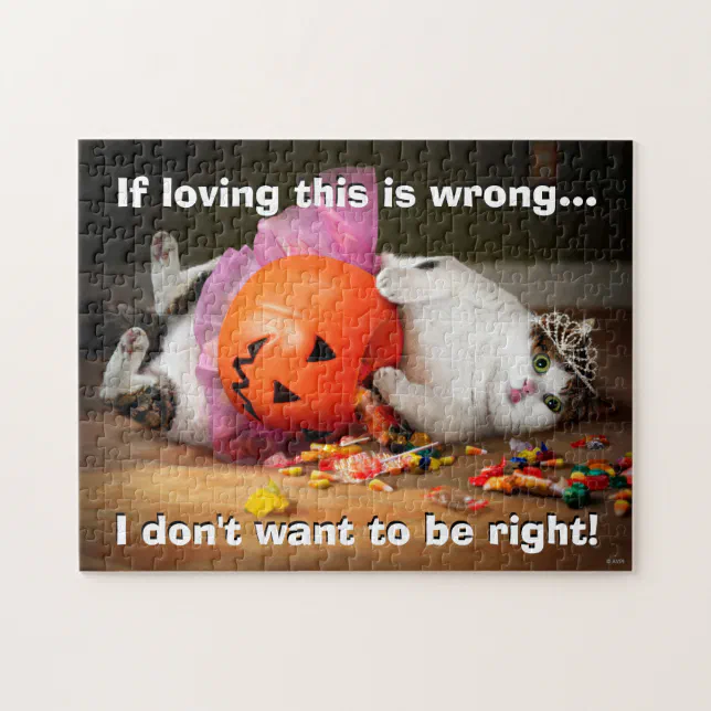 Princess Cat With Candy Bucket Jigsaw Puzzle | Zazzle