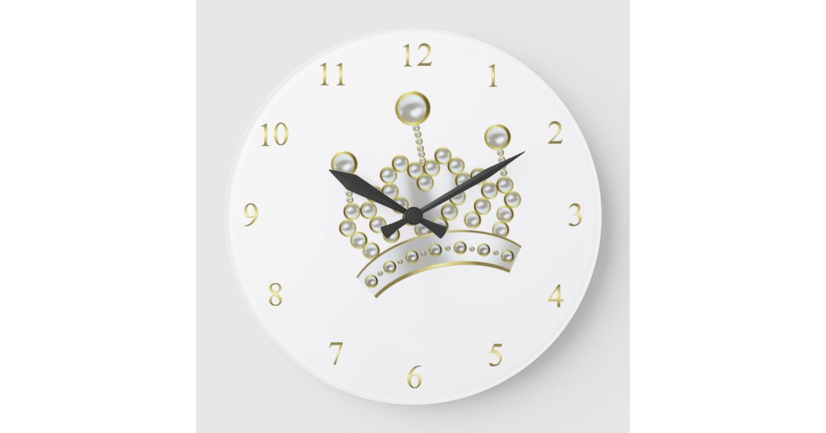 Princess Crown Clock | Zazzle