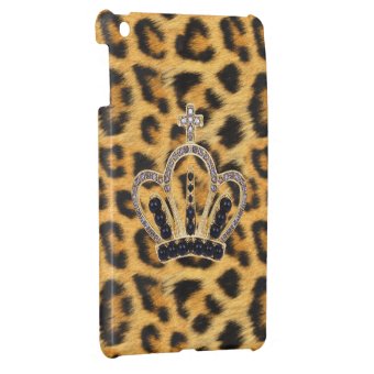 Princess Crown Leopard Fur iPad Mini Case | Zazzle