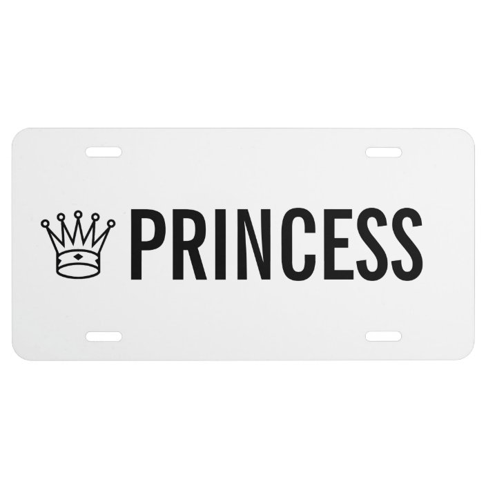Princess Crown License Plate | Zazzle.com