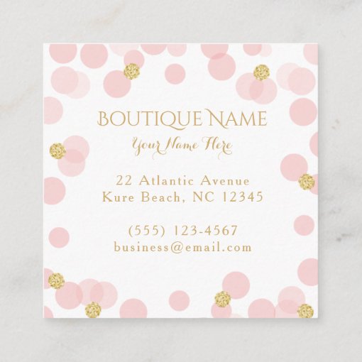 Princess Crown Pink Gold Boutique Business Card | Zazzle