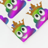 Princess Crown Rainbow Emoji Poop Fleece Blanket | Zazzle