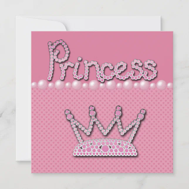 Princess Crown Shoes & Jewel Pacifier Baby Shower Invitation | Zazzle