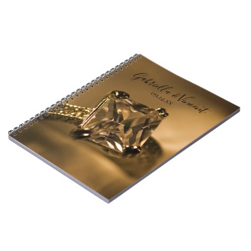 Princess Cut Diamond Engagement Ring Wedding Notebook | Zazzle