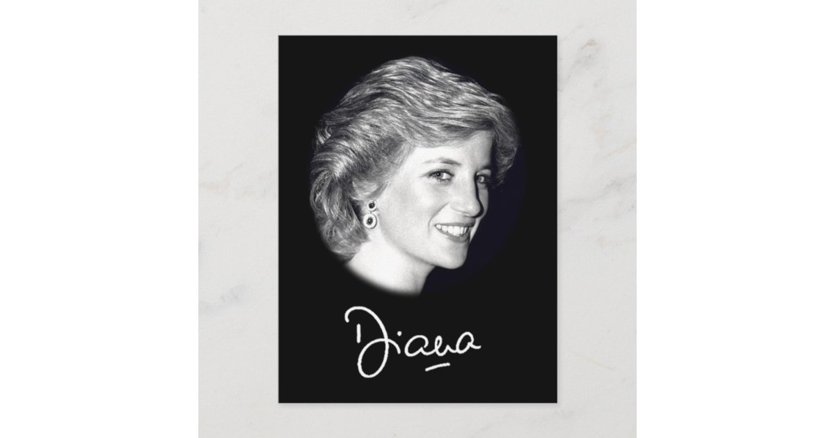 Princess Diana autograph Postcard | Zazzle