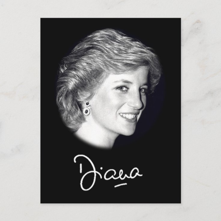 Princess Diana autograph Postcard | Zazzle