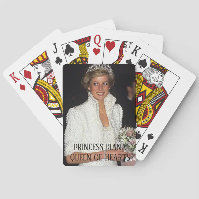 PRINCESS DIANA Queen of Hearts Poker Cards | Zazzle
