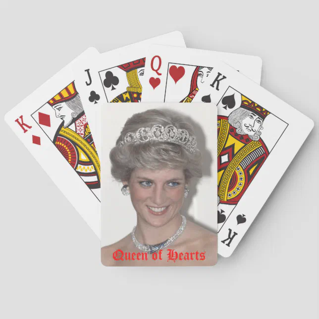 Princess Diana Queen of Hearts Poker Cards | Zazzle
