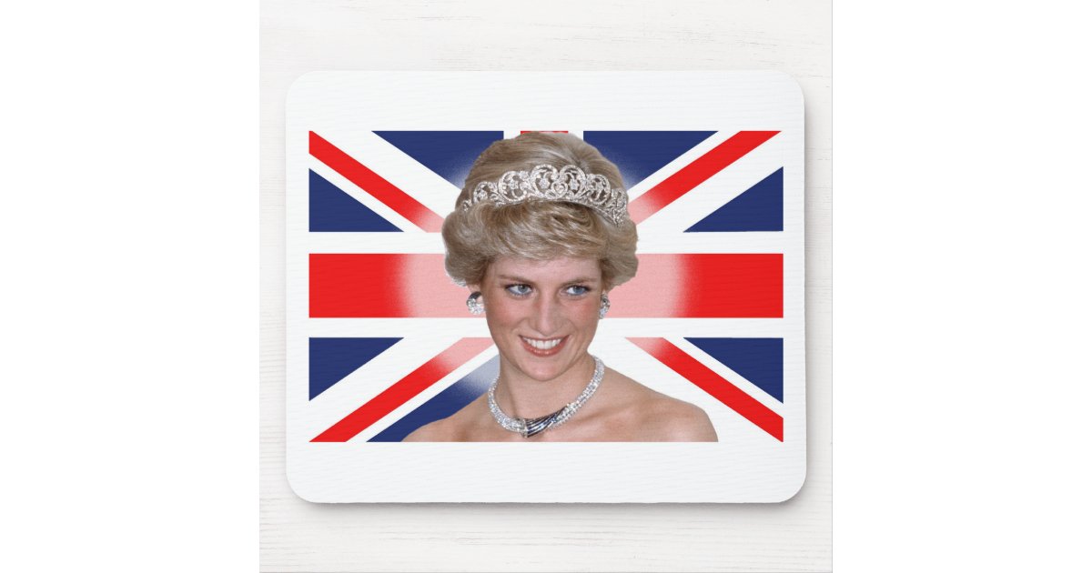 Princess Diana Union Jack Mouse Pad | Zazzle