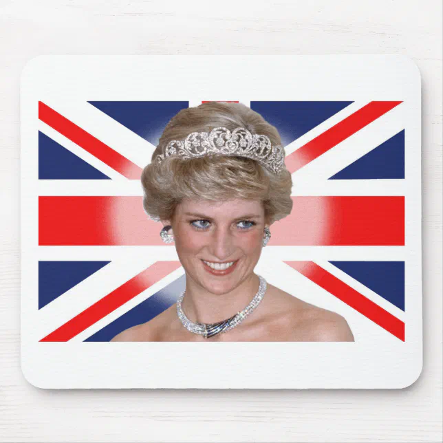 Princess Diana Union Jack Mouse Pad | Zazzle