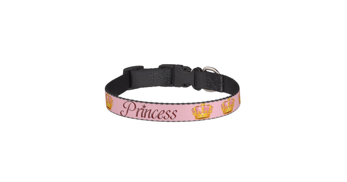 "PRINCESS" Dog Collar Pink | Zazzle