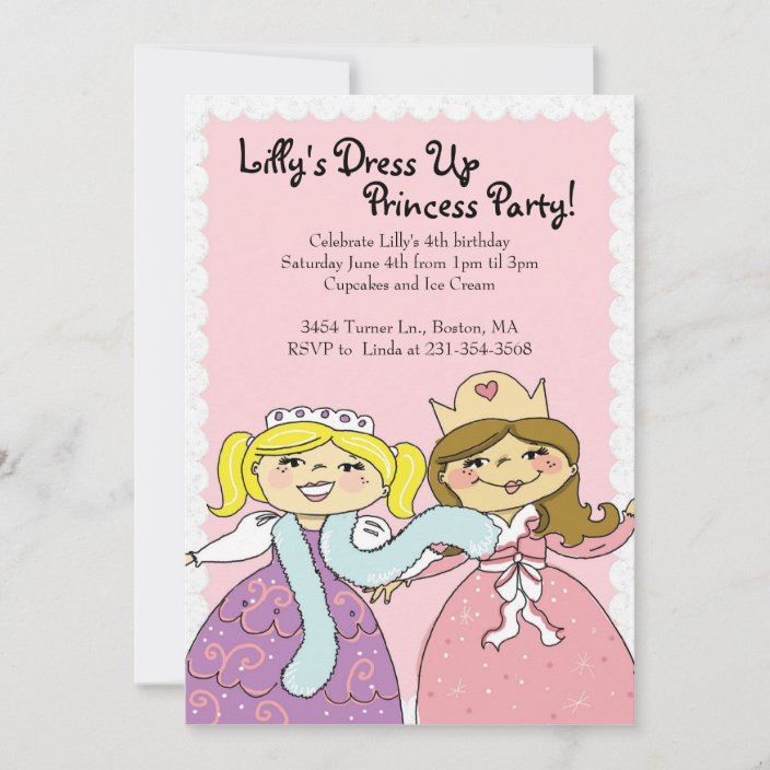 Princess, Dress Up Themed Birthday Party Invites | Zazzle.com