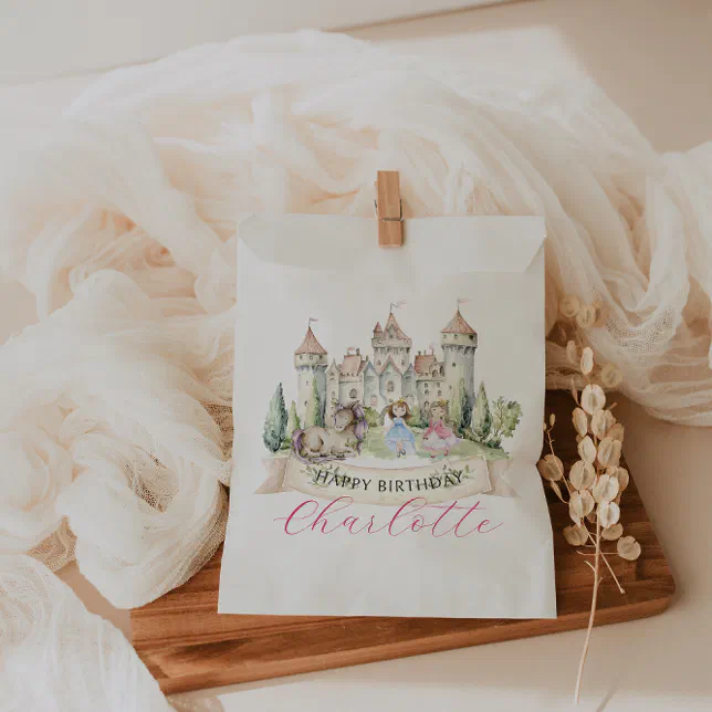 Princess Fairy Tale Birthday Party Favor Bag | Zazzle