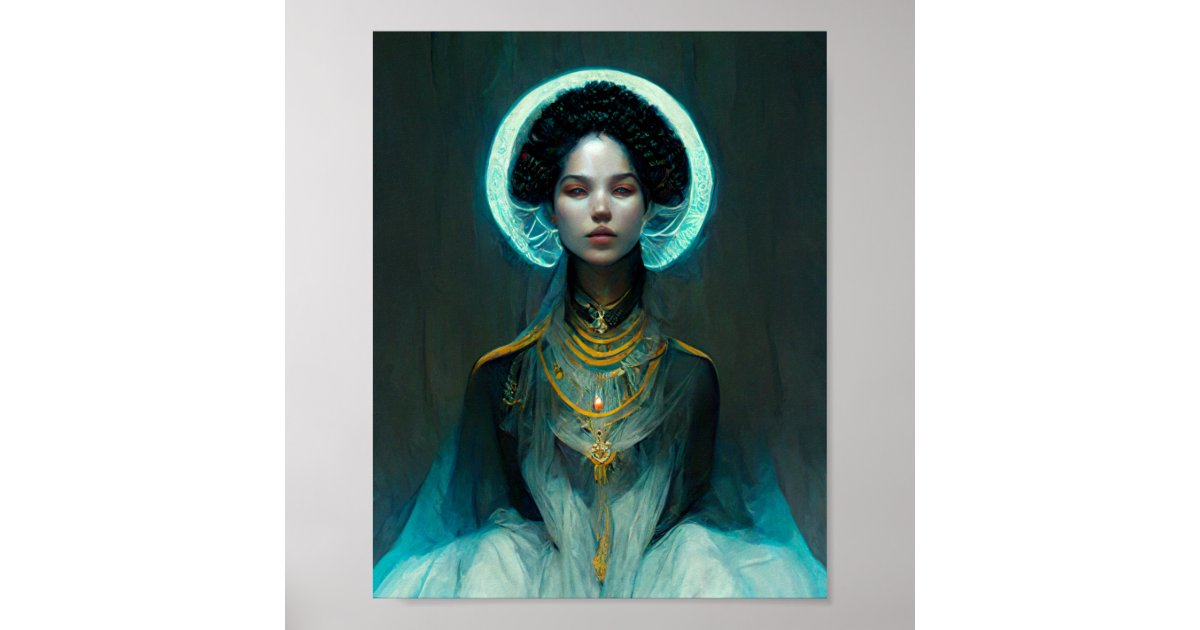 Princess Fantasy Sci-Fi Art Poster | Zazzle