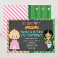 Princess football joint party invitation | Zazzle