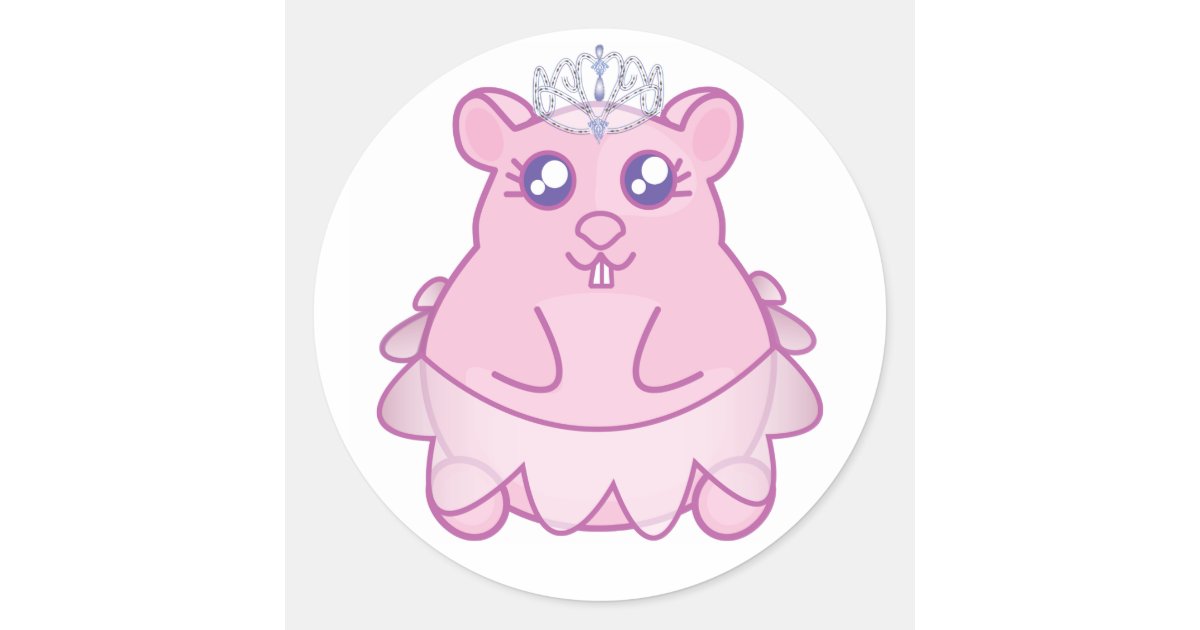 Princess Hamster Stickers | Zazzle