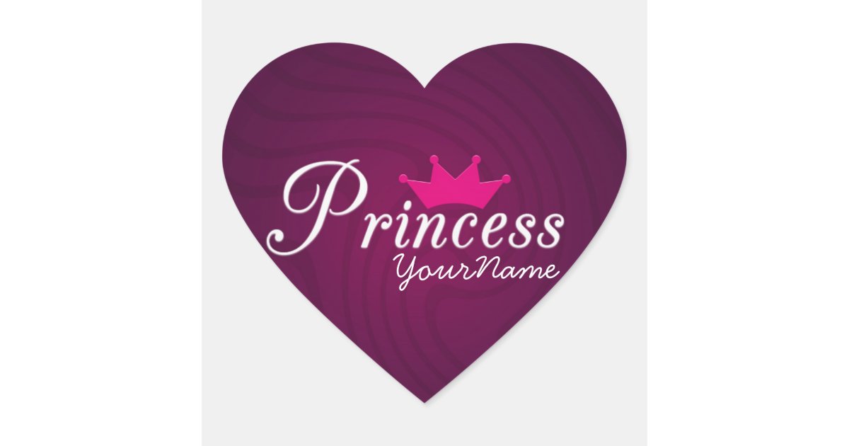 Princess Heart Stickers | Zazzle