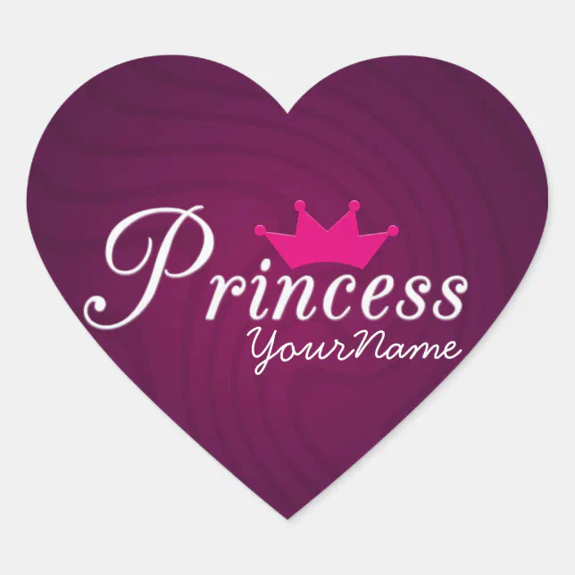 Princess Heart Stickers | Zazzle