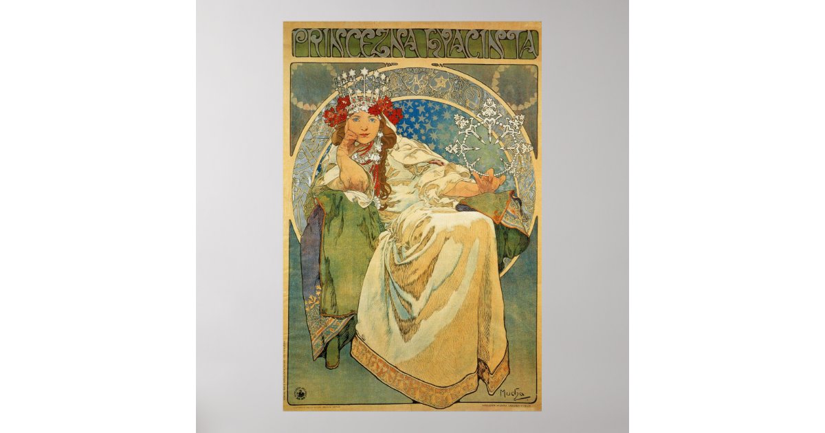 Princess Hyacinth by Alphonse Mucha Poster | Zazzle