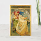 Art Nouveau Alphonse Mucha Spring Note Card | Zazzle.com