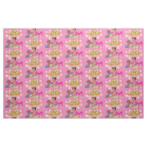 Pink Princess Crowns Fabric | Zazzle