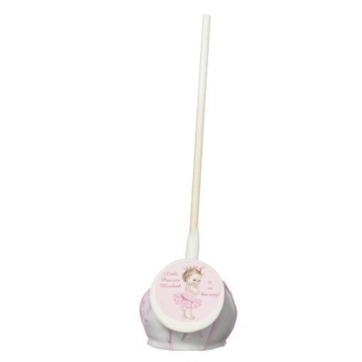 Princess in Pink Tutu Personalized Baby Shower Cake Pops | Zazzle