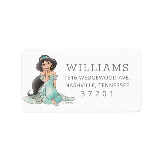 Princess Jasmine | Girl Baby Shower Label | Zazzle.com