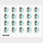 Princess Jasmine Square Sticker | Zazzle