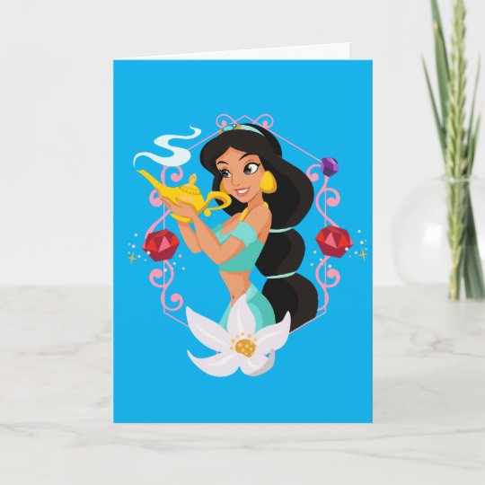 Princess Jasmine With Magic Lamp Card | Zazzle.com