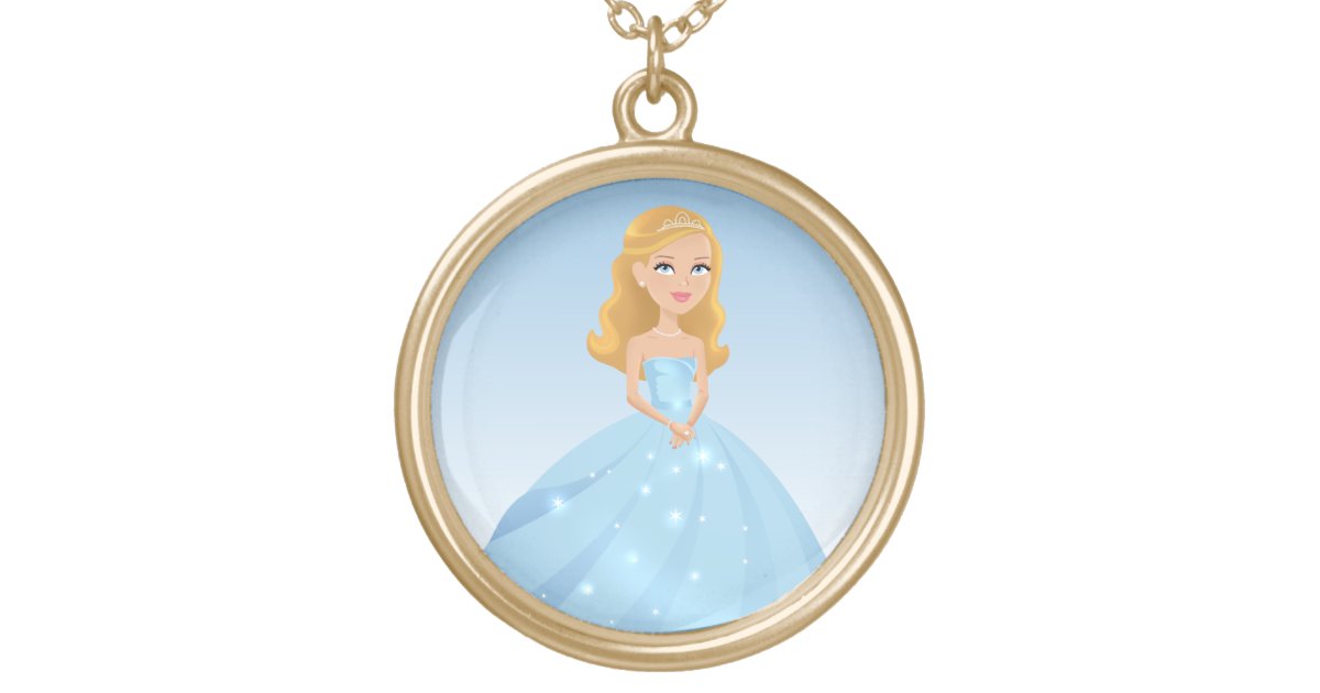 Princess Locket Necklace for Girls | Zazzle