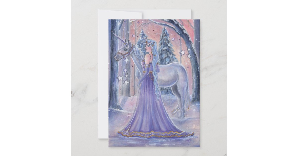 Princess Lumi with Unicorn art By Renee Lavoie | Zazzle