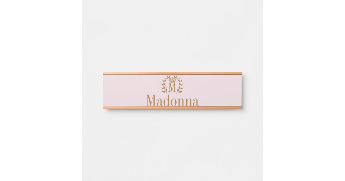 Princess Monogram Name Door Name Plate Sign | Zazzle