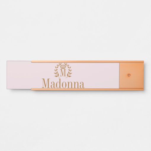 Princess Monogram Name Door Name Plate Sign | Zazzle