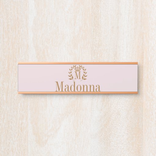 Princess Monogram Name Door Name Plate Sign | Zazzle