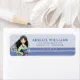 Princess Mulan | Watercolor Stripe Birthday Label | Zazzle