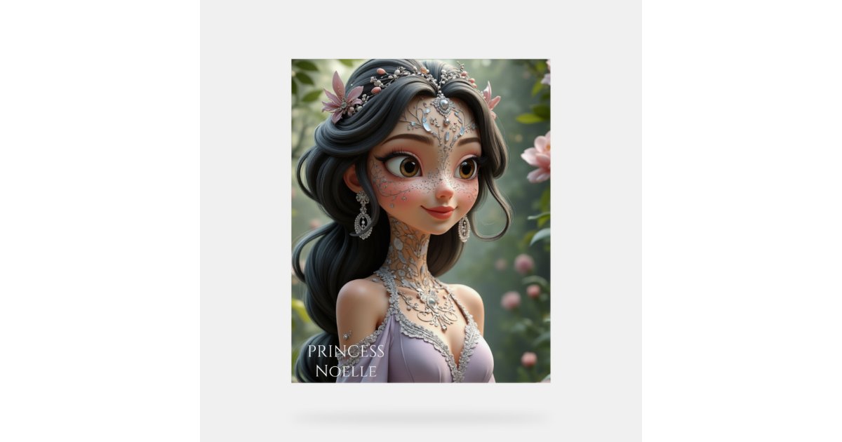 Princess Noelle: Enchanted Grace Acrylic Sign | Zazzle