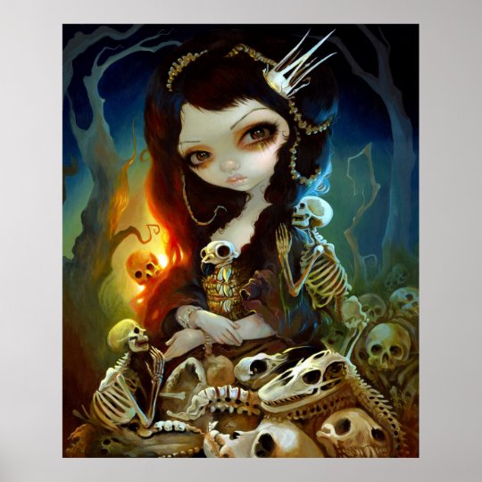 Princess of Bones ART PRINT Lowbrow Art Skeleton | Zazzle.com