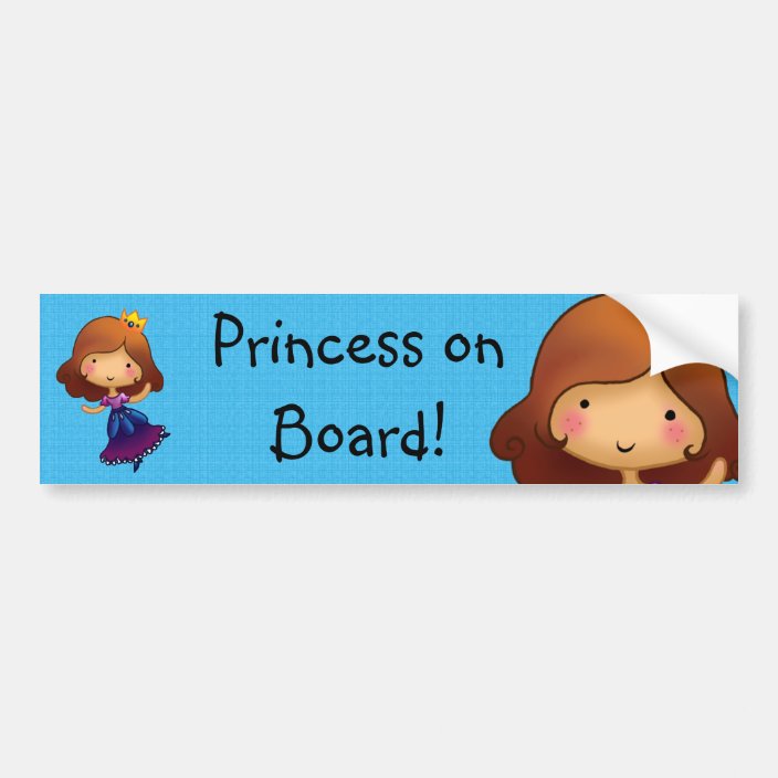 Princess on Board customizable sticker | Zazzle.com