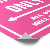 PRINCESS PARKING ONLY sign posters | Hot neon pink | Zazzle