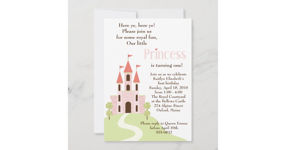 Princess Party Birthday Invitation | Zazzle