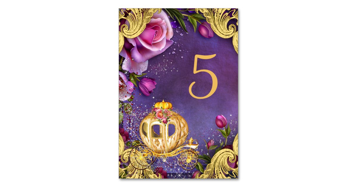 Princess Party Table Cards | Zazzle