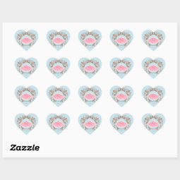 Princess Pink tutu Blue Birthday Party Sticker | Zazzle