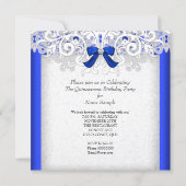 Princess Quinceanera Royal Blue 15th Birthday 2 Invitation | Zazzle