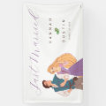 Princess Rapunzel & Flynn Just Married Wedding Banner | Zazzle