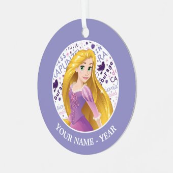 Princess Rapunzel | Rapunzel Add Your Name Metal Ornament | Zazzle