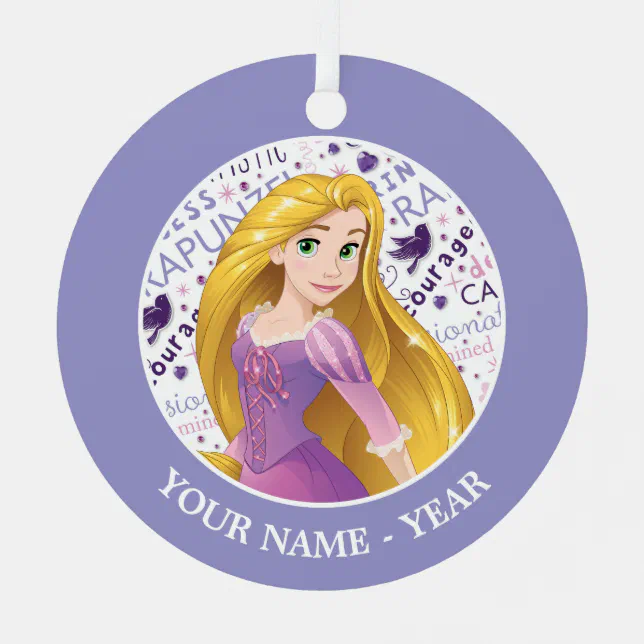 Princess Rapunzel | Rapunzel Add Your Name Metal Ornament | Zazzle