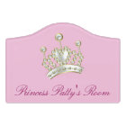 princess room, pink background and unicorns door sign | Zazzle.com