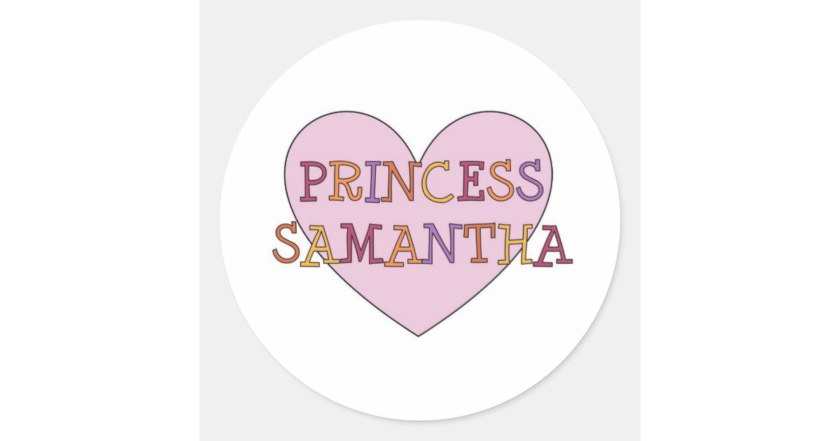 Princess Samantha Classic Round Sticker | Zazzle