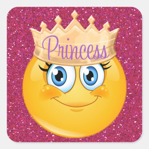Princess Smiley Face Sticker - SRF | Zazzle