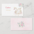 Princess Swan Custom Enclosure Card | Zazzle